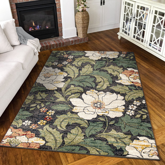 Wildon Home Adone Floral Multi Onyx Stain Resistant Area Rug & Reviews ...