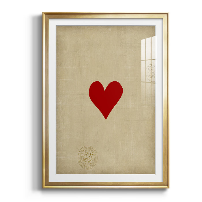 Latitude Run® Heart Premium Framed Print - Ready To Hang | Wayfair