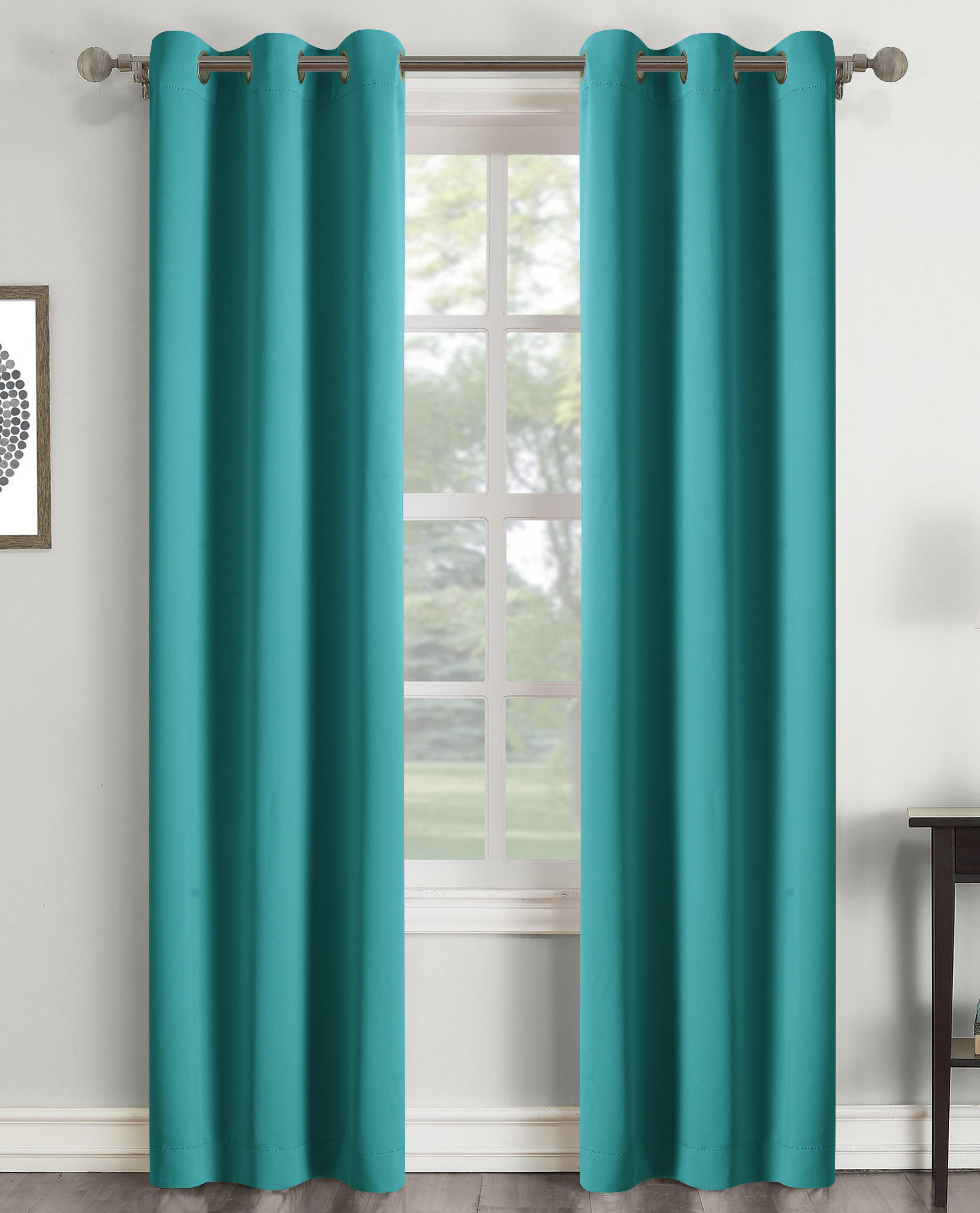 Swift Home Solid Room Darkening Grommet Single Curtain Panel & Reviews ...