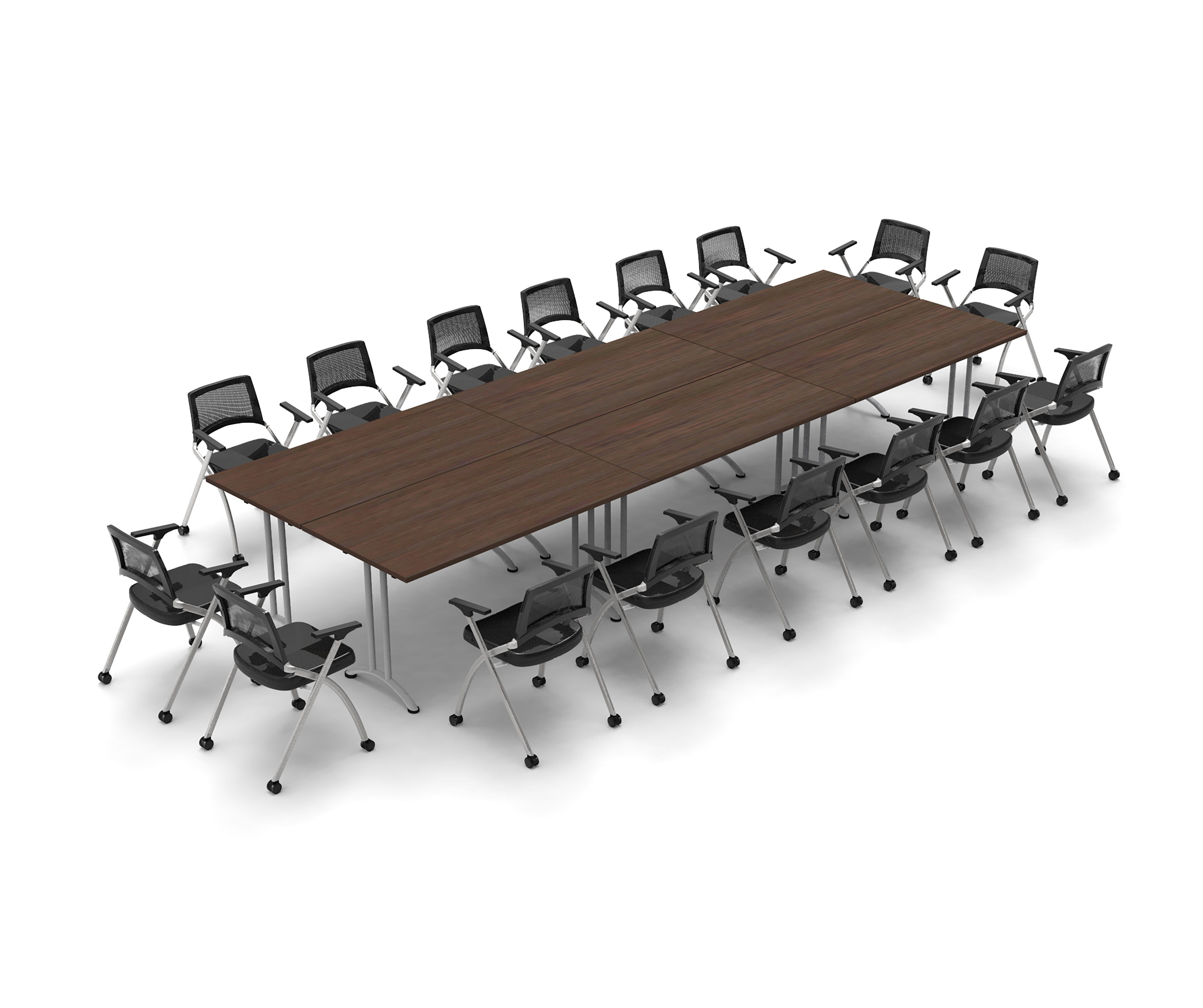 TeamWORK Tables 16 Person Conference Meeting Tables with 16 Chairs ...