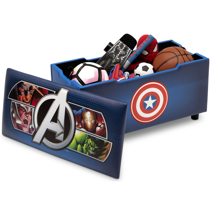 Delta Children Marvel Avengers Faux Leather Storage Bench & Reviews ...