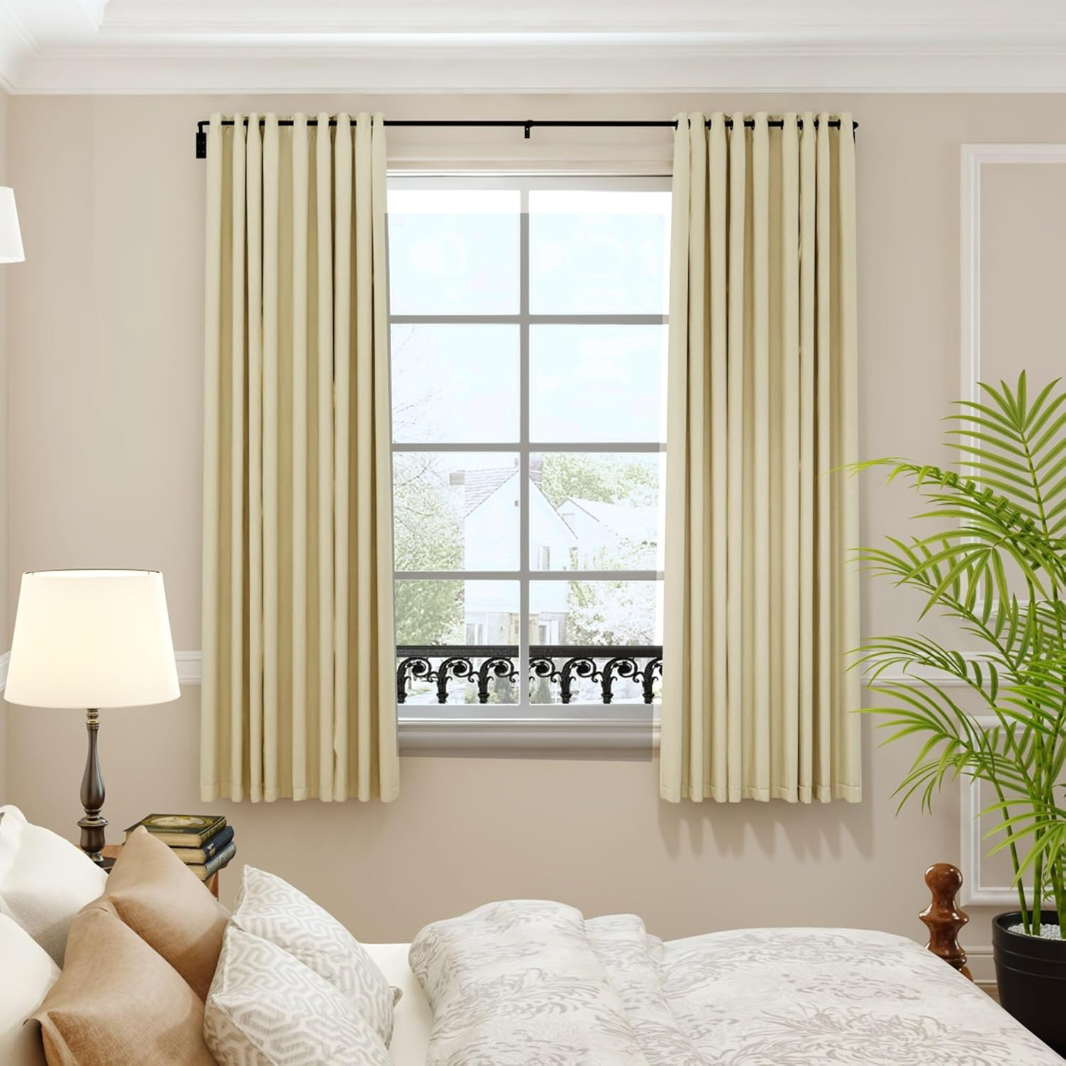 Symple Stuff Extendable Curtain Pole 76-218 Cm, Wrap Around Room ...