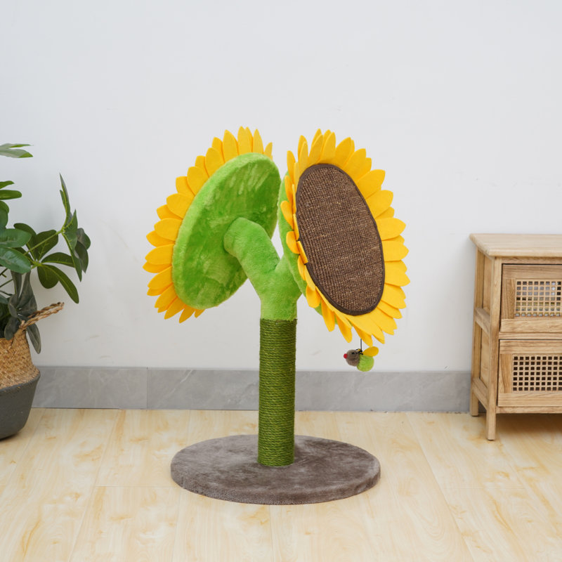 Catry Bloom Double Sunflower Scratching Post | Wayfair