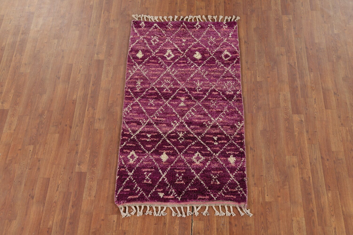 Dakota Fields Purple Trellis Plush Moroccan Accent Rug 3x6 | Wayfair