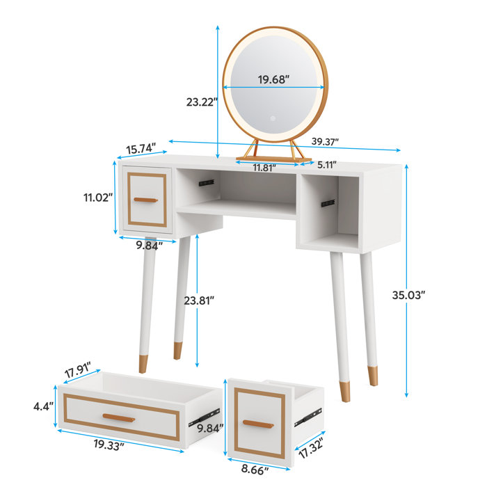 Mercer41 Vanity & Reviews | Wayfair