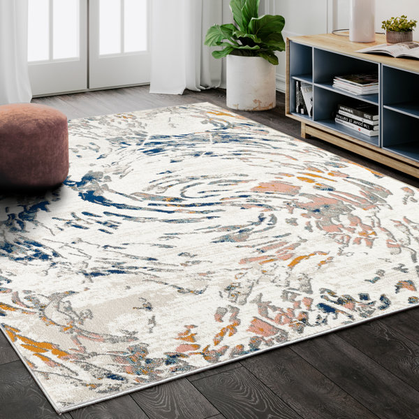 Wrought Studio™ Seldovia Abstract Beige Area Rug & Reviews | Wayfair