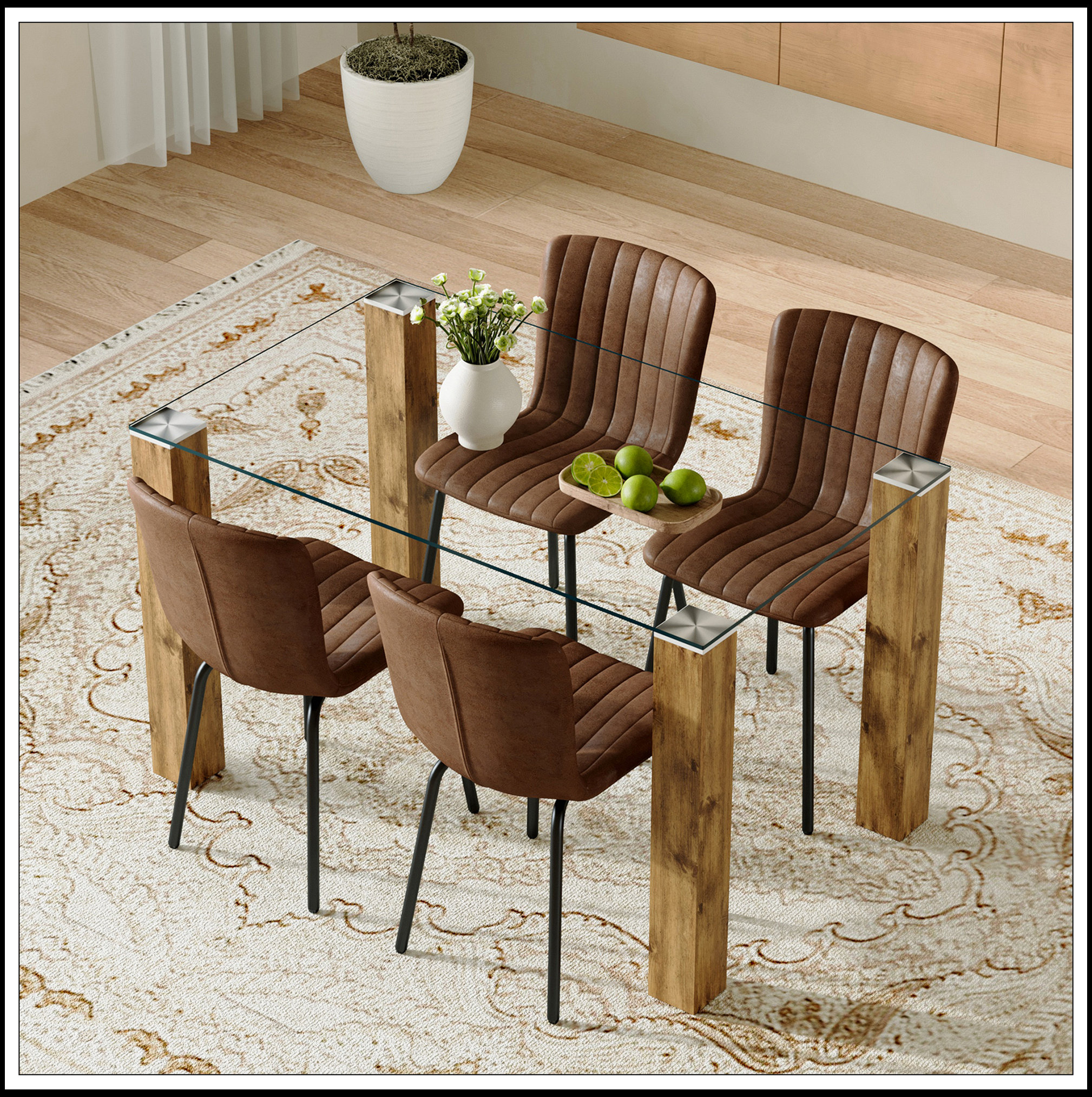 Latitude Run® Charming Dining Set With Sturdy Construction And Stylish ...