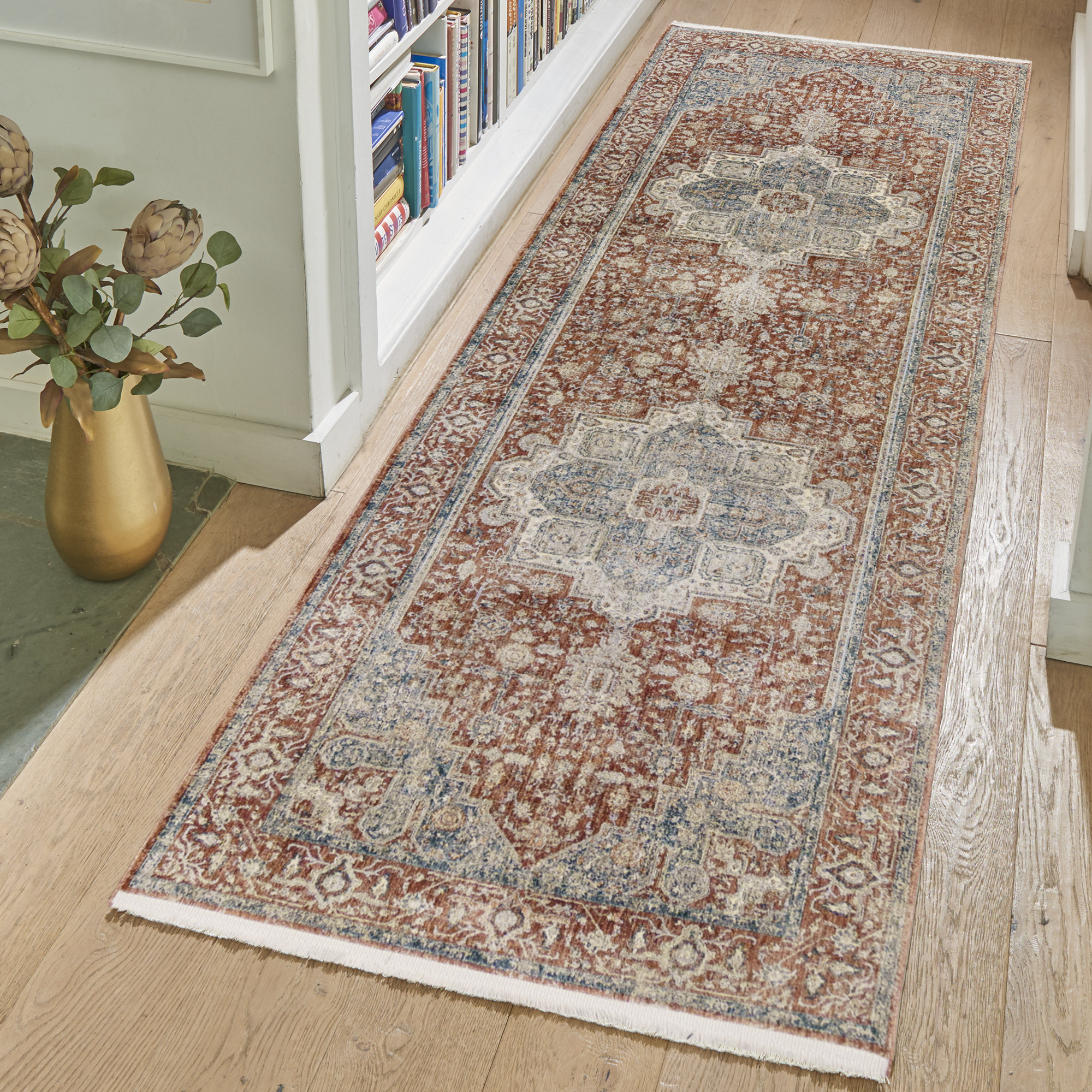 Gertmenian Florance Polermo Traditional Oriental Red Polyester and ...