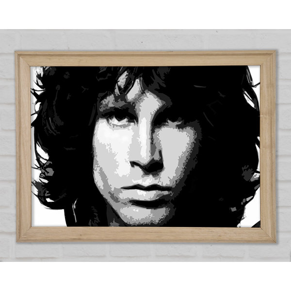 Ebern Designs Face B N W by Jim Morrison - Single Picture Frame Art ...