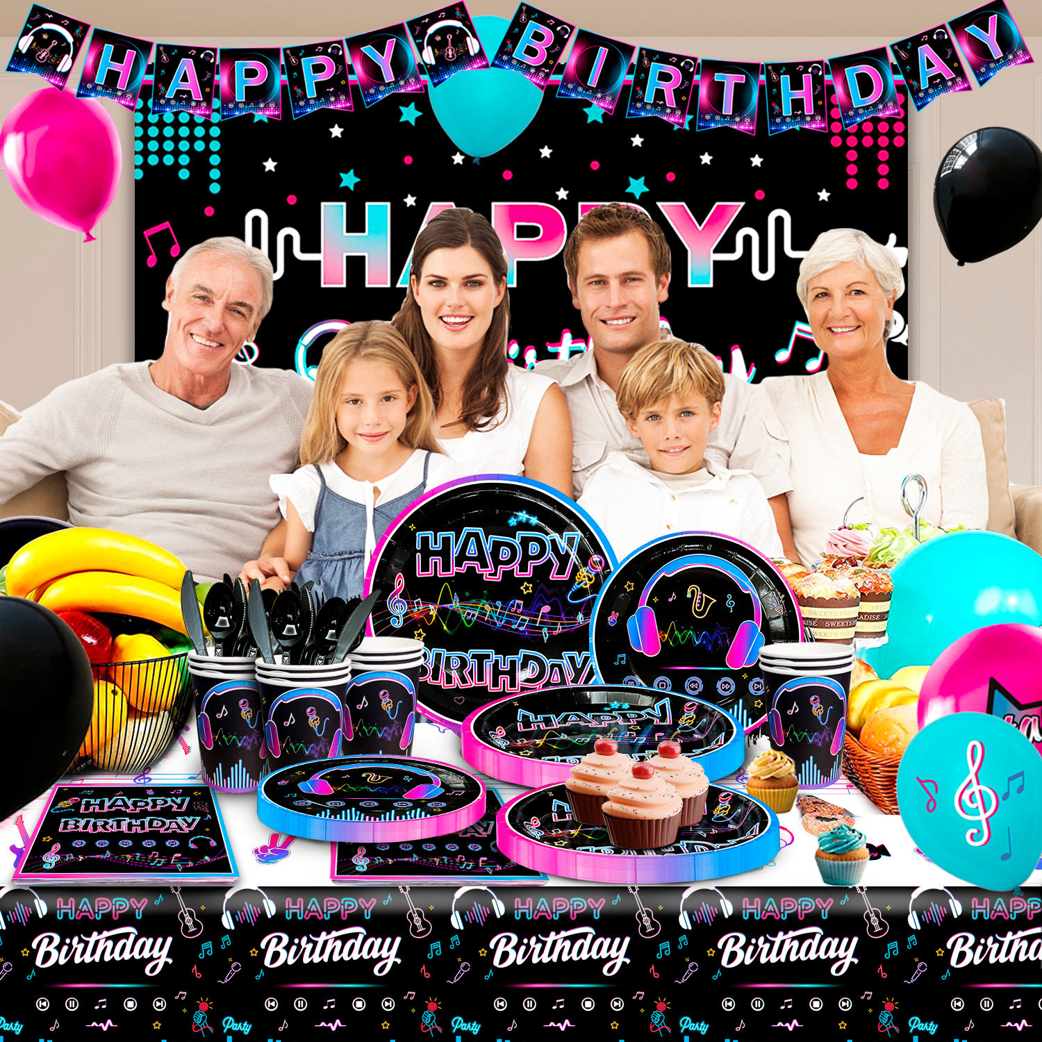 The Party Aisle™ Tik Tok Party Supplies,155pcs Tik Tok Birthday Party ...
