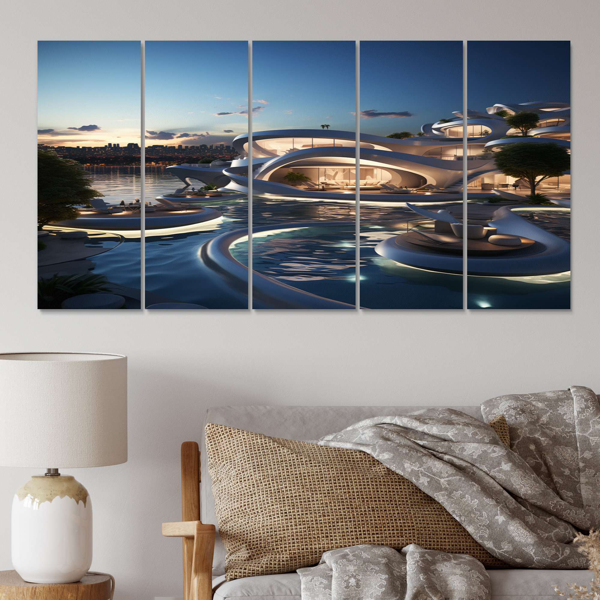 Latitude Run® Futuristic Architecture III - Architecture Canvas Wall ...