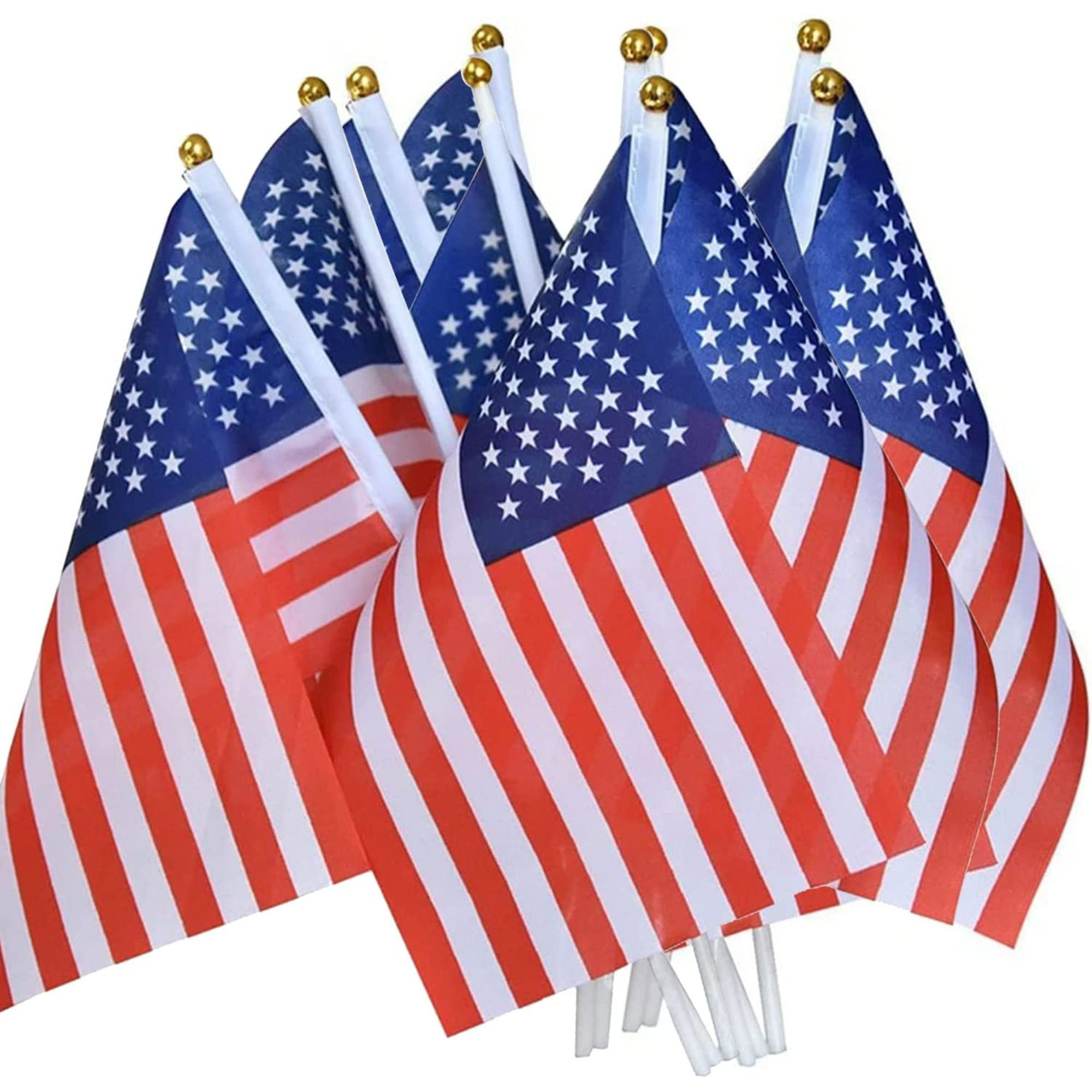 The Holiday Aisle® Hand Held Small USA Flags For Patriotic Celebrations ...