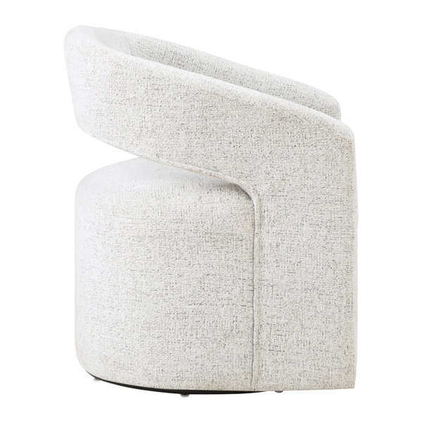 Wrought Studio Jaidie Upholstered Swivel Barrel Chair | Wayfair