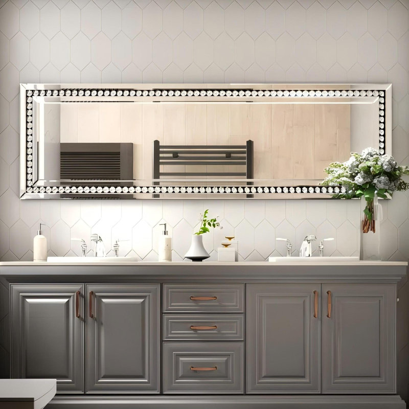 Everly Quinn Casmer Rectangle Full Length Mirror 22" Wide & Reviews ...