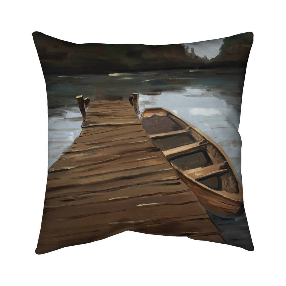Begin Edition International Inc. Lake, dock and boat - Landscapes Brown ...