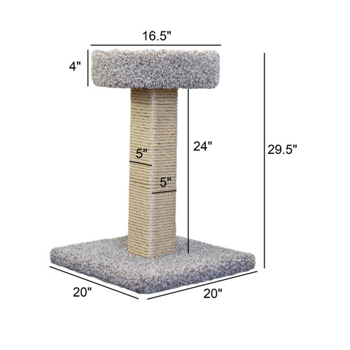 New Cat Condos Solid Wood Cat Scratching Post | Wayfair