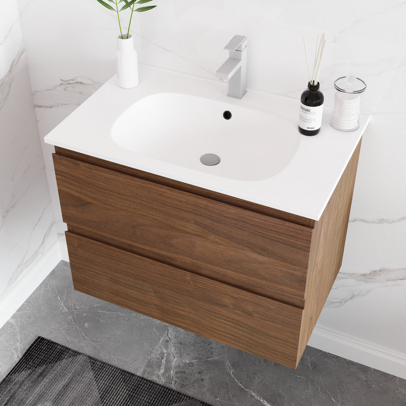 Latitude Run® Streamline 30'' Single Bathroom Vanity with SMC Top ...