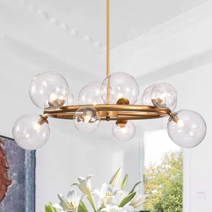 George Oliver Calfee 12 - Light Sputnik Modern Linear Chandelier ...