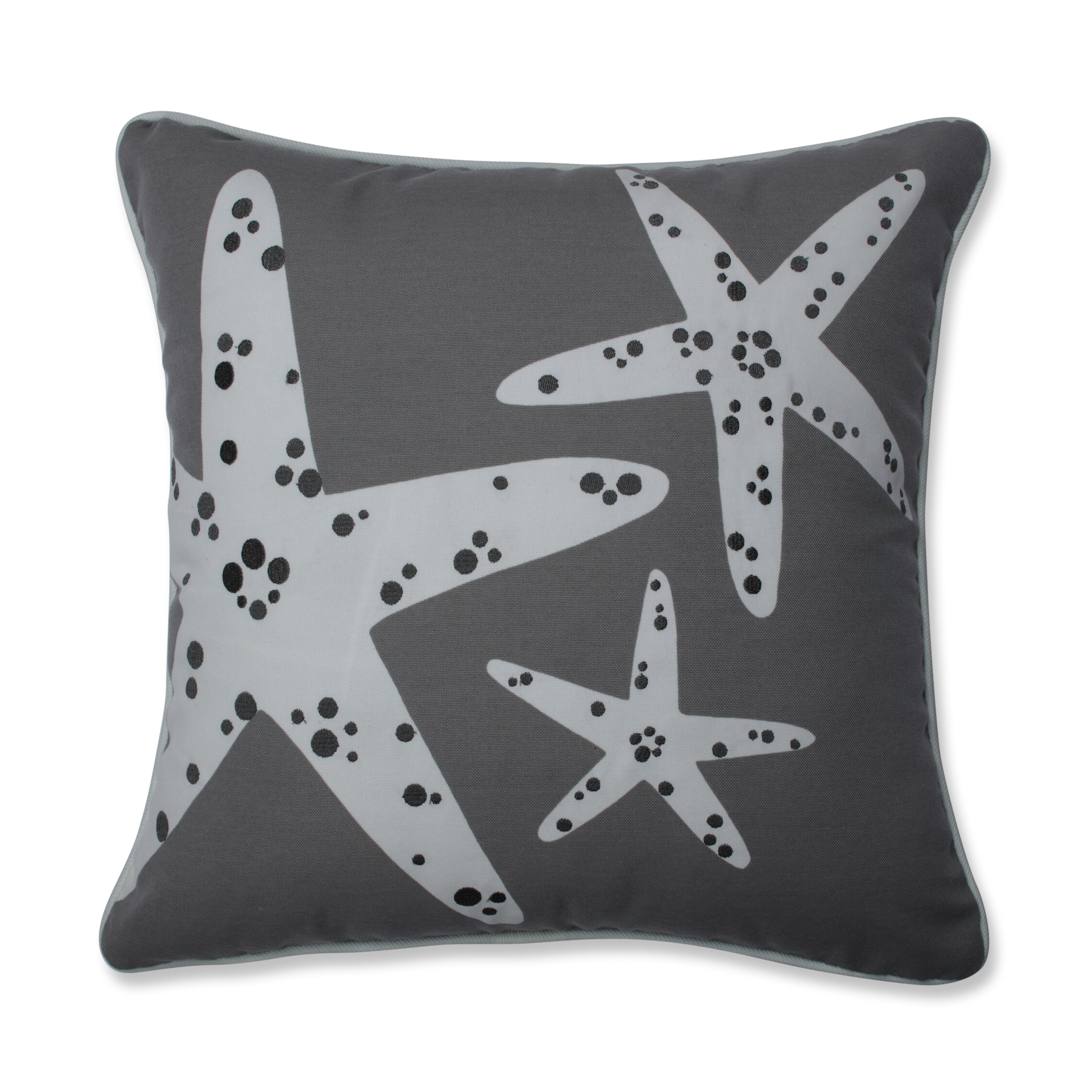 Pillow Perfect Stunning Starfish Embroidered Indoor/Outdoor Throw ...