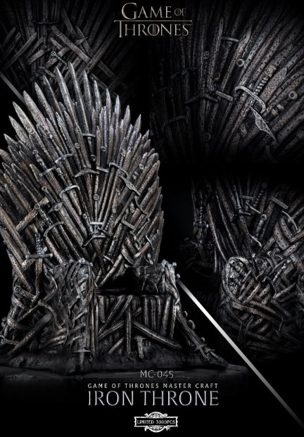 LM Treasures Game of Thrones Master Craft Iron Throne Table Top Statue ...
