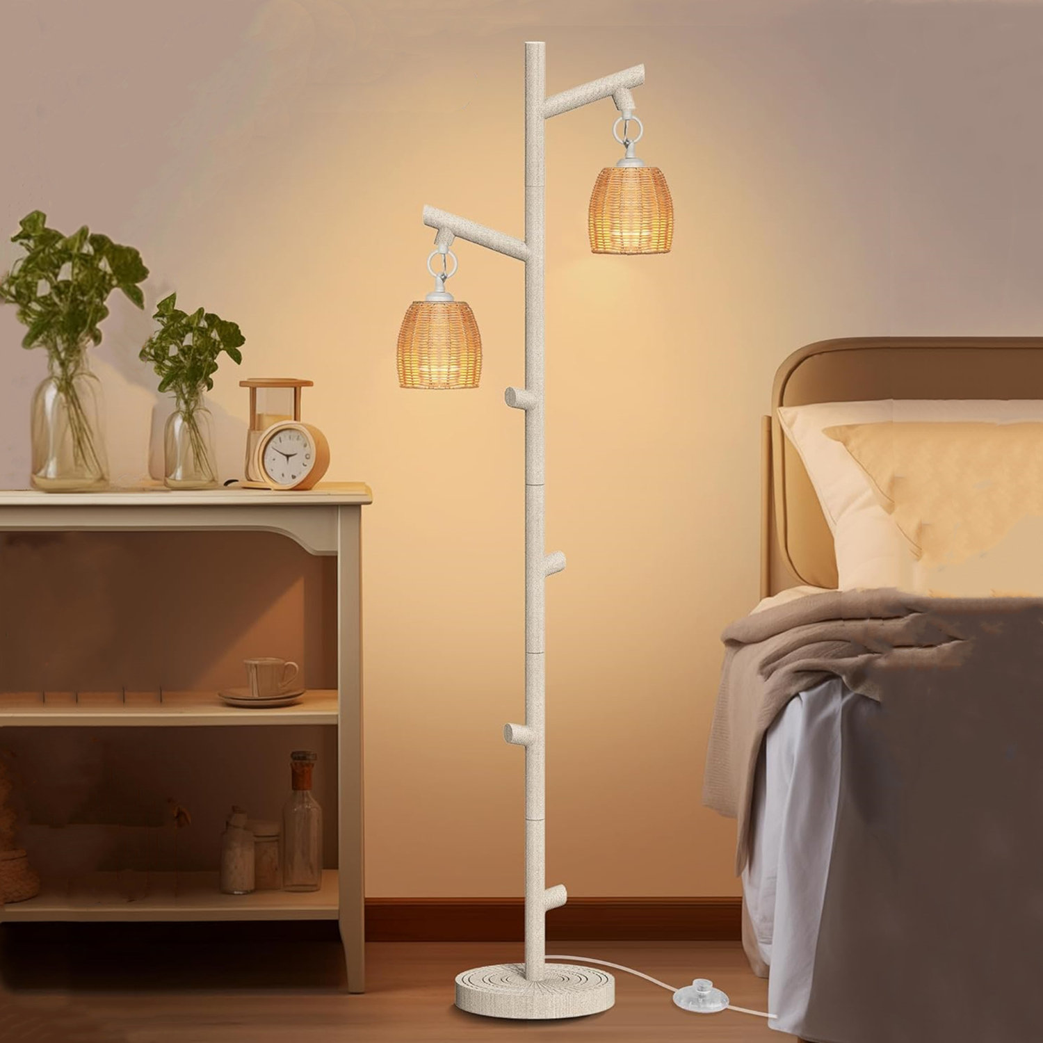 Ebern Designs 2 Light Tall Floor Lamps For Living Room Bright Lighting ...