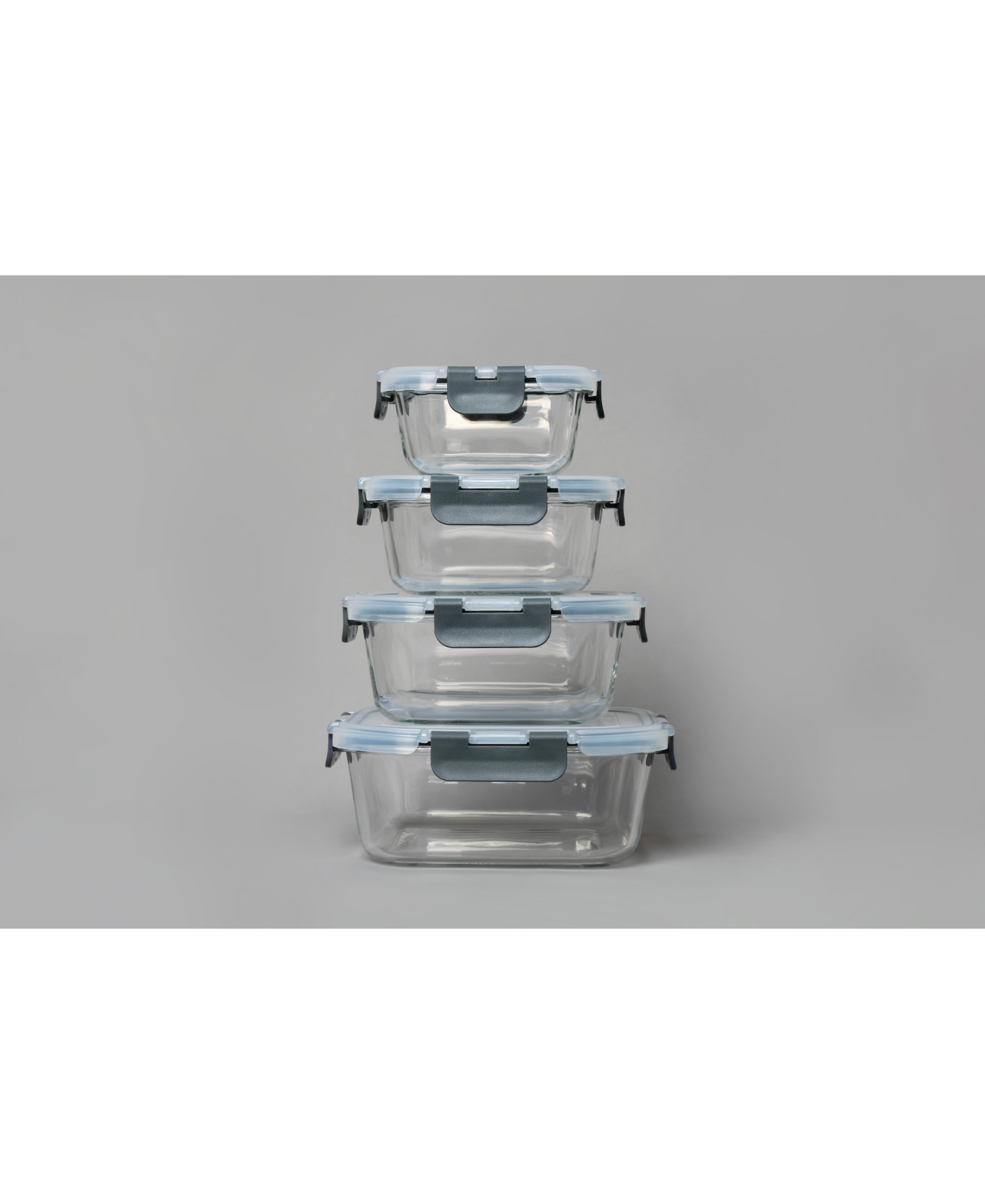 GENICOOK 8pc Square Borosilicate Glass Container with Vented Lid Set, 4 ...