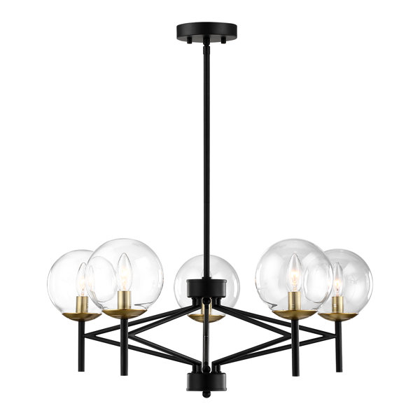 MYTH REALM Kreios PCCB-5L Classic Candles Black Pendant Light & Reviews ...