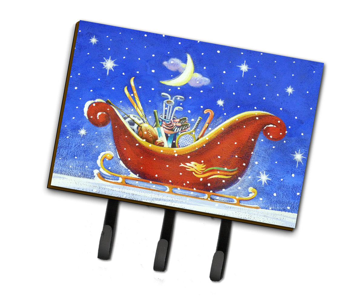 East Urban Home Christmas Santa's Sleigh by Roy Avis Wall Key Organizer ...