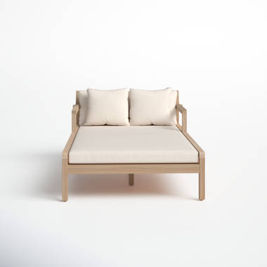 Amina 27'' Outdoor Acacia Chaise Lounge & Reviews | Joss & Main