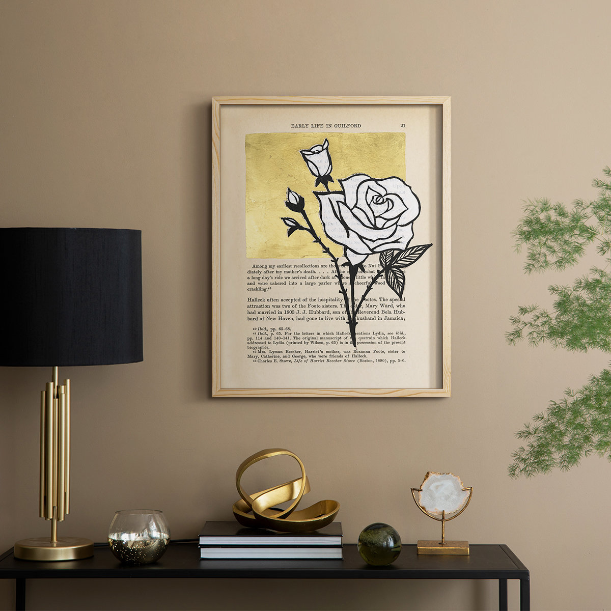 Astoria Grand Floral Diary III Framed Print - Solid Wood | Wayfair