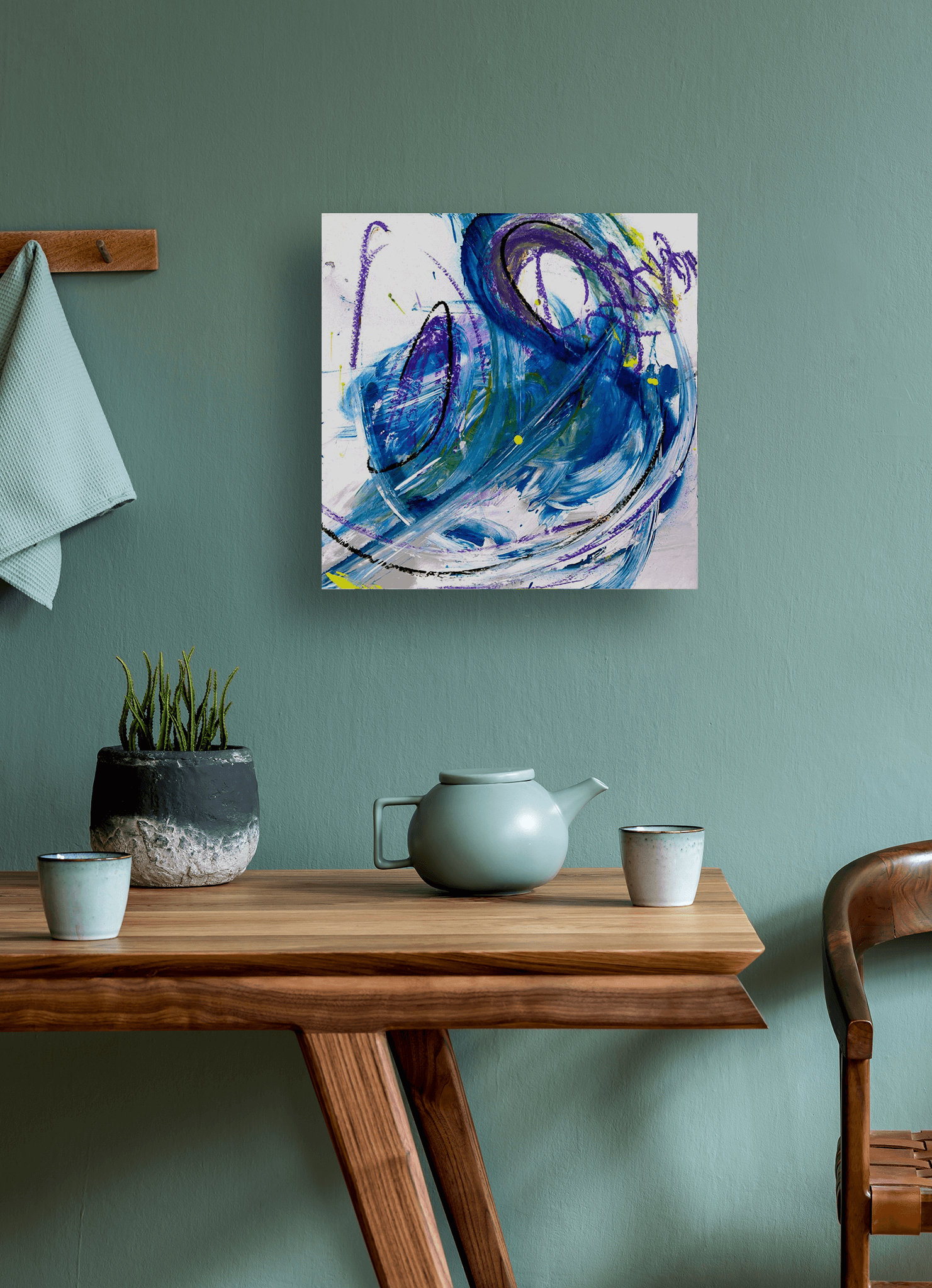 Orren Ellis Kyanite - Artist Enhanced Canvas Print | Wayfair