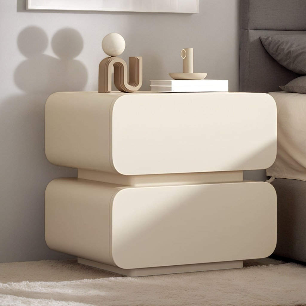 Ivy Bronx Nightstand, Modern Two-Drawer Nightstand - Simple Stylish ...