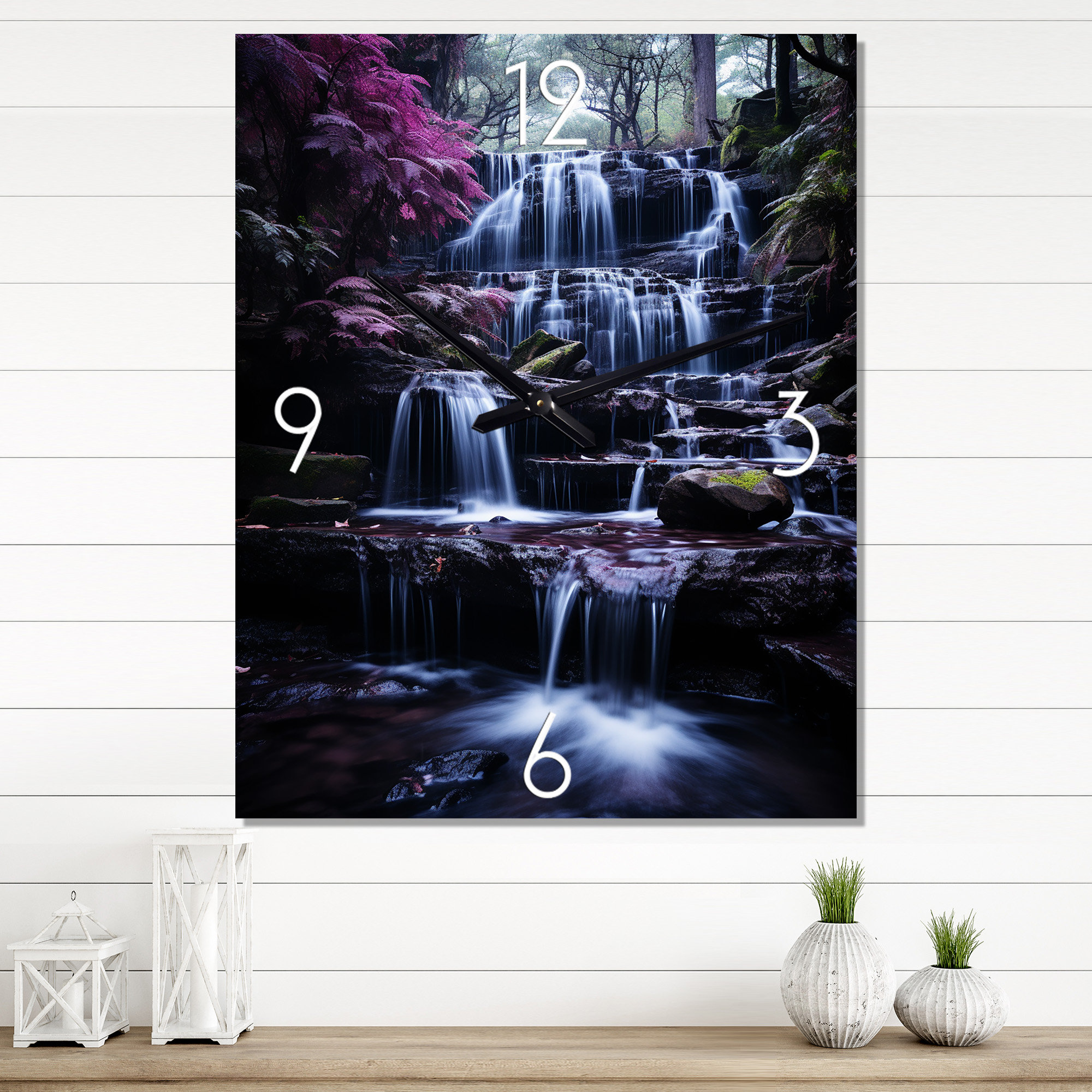 Latitude Run® Waterfall Shrouded Majesty - Landscapes Wall Clock | Wayfair