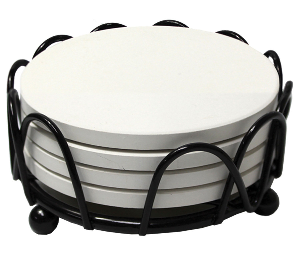 Winston Porter Round Metallic Wire Loop Coaster Holder & Reviews | Wayfair