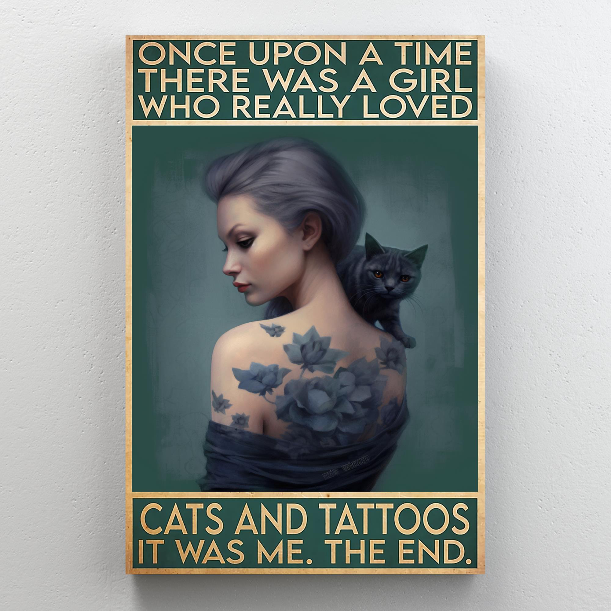 Everly Quinn A Girl Who Really Loved Cats And Tattoos On Canvas Graphic ...