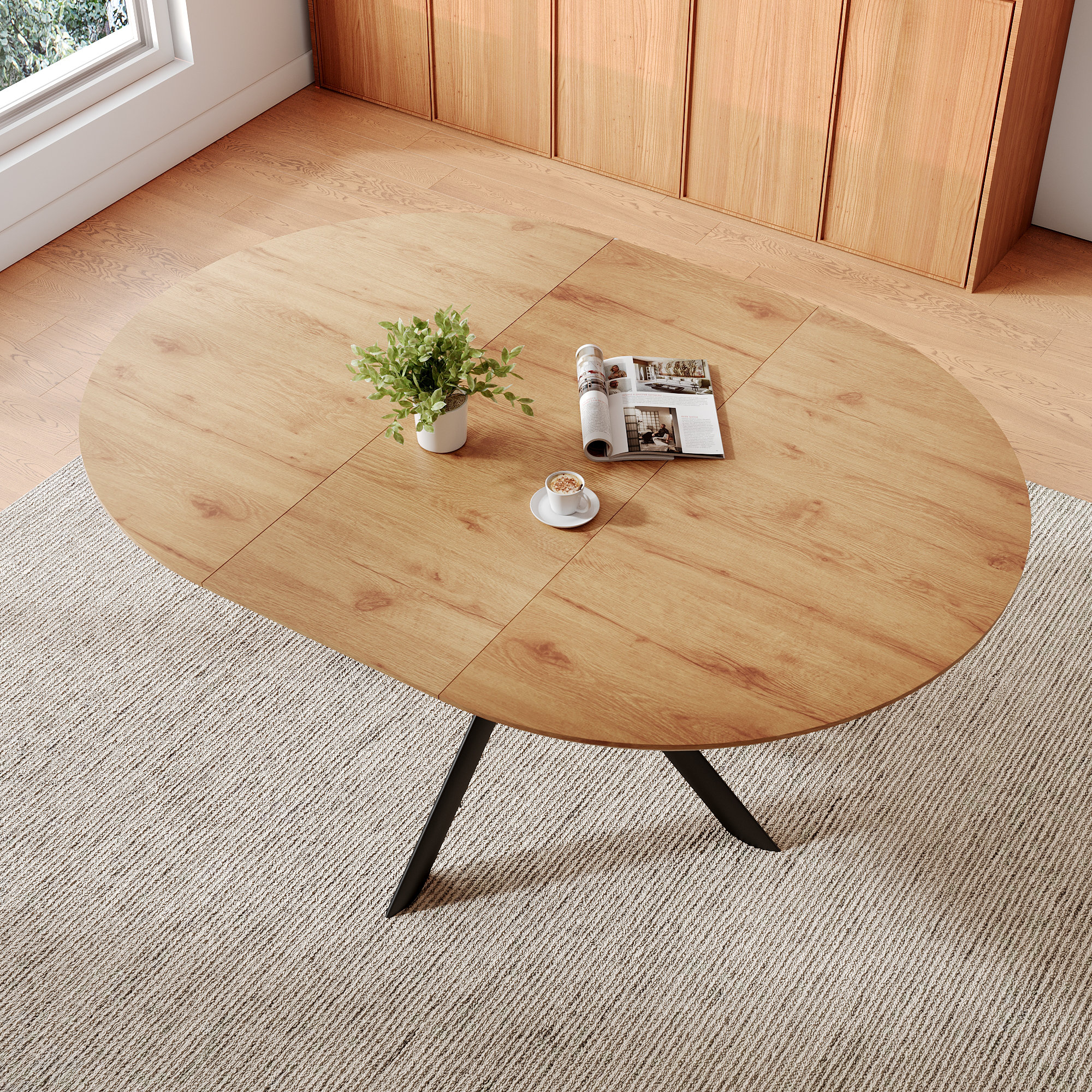 George Oliver Flexible Mdf Extendable Tabletop Style Meets Function ...