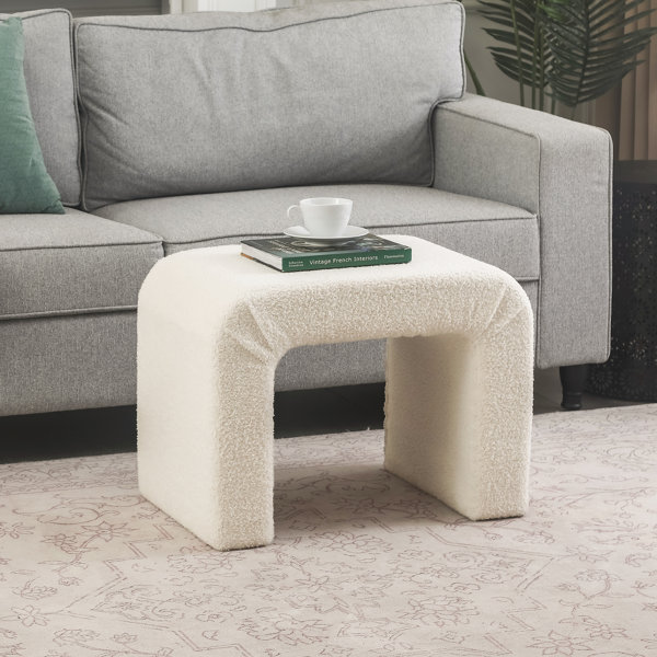 Mercer41 24 Inches Upholstered Waterfall Ottoman Footstool & Reviews ...