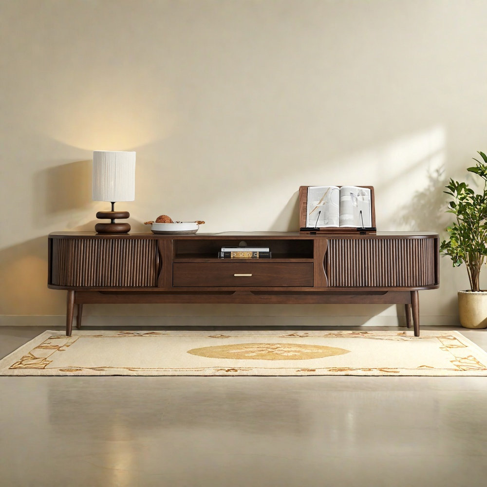 Finaewg Japanese style solid wood frame TV stand | Wayfair