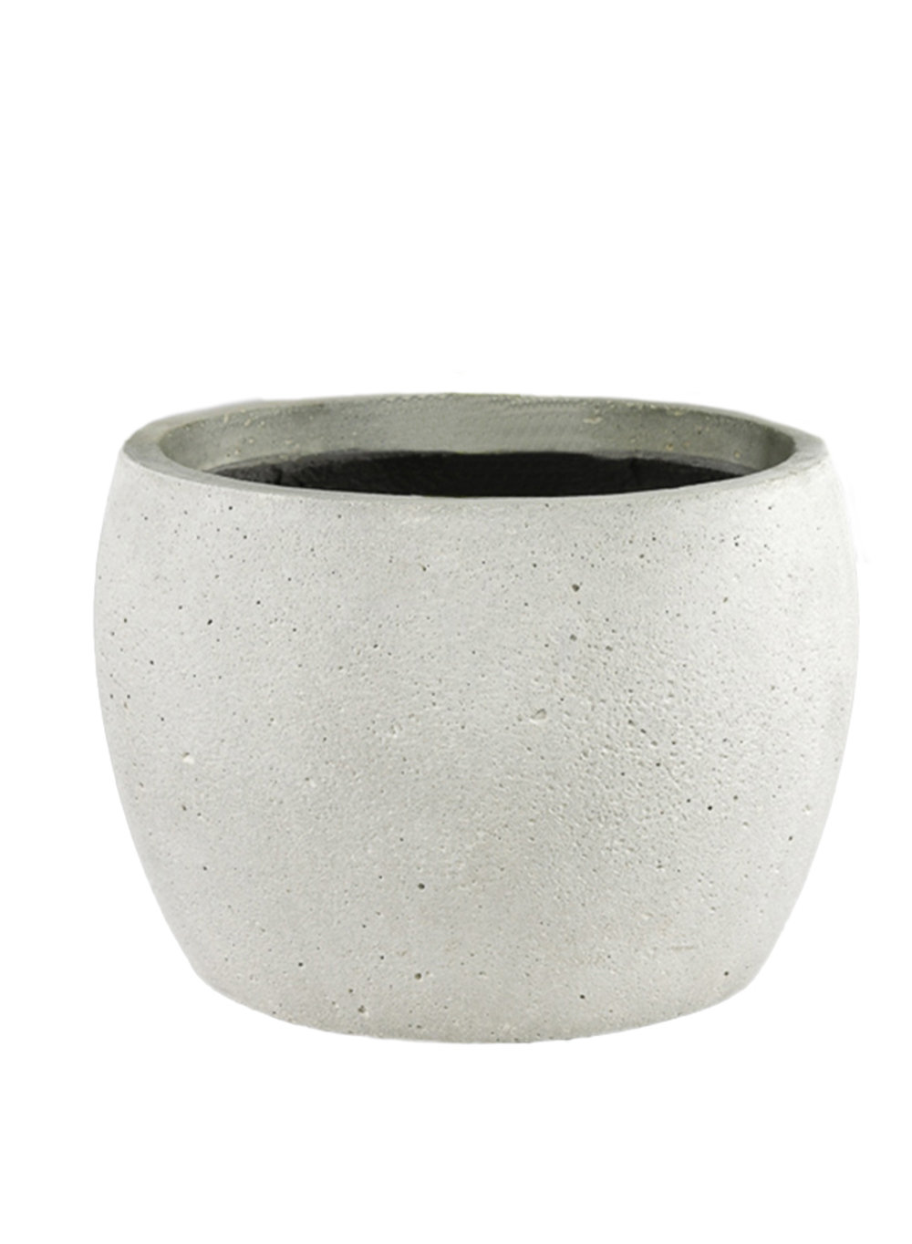 Hokku Designs Sandora White Low Round Planter – Handcrafted Texture ...