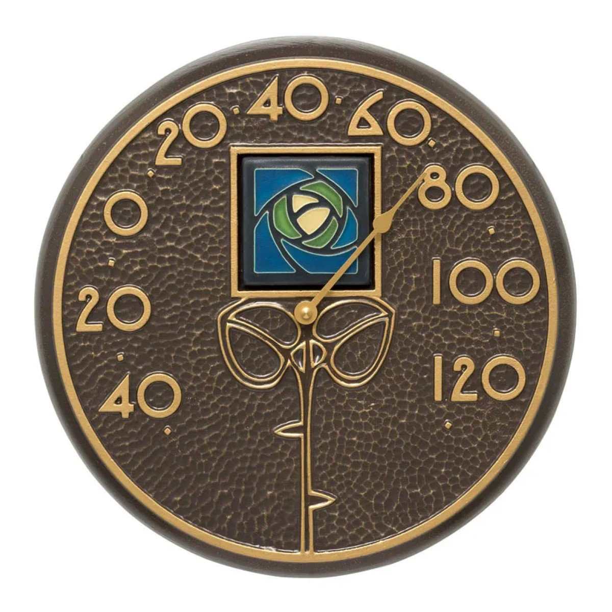 Whitehall Blue Dard Hunter Rose 12" Indoor Outdoor Wall Thermometer ...