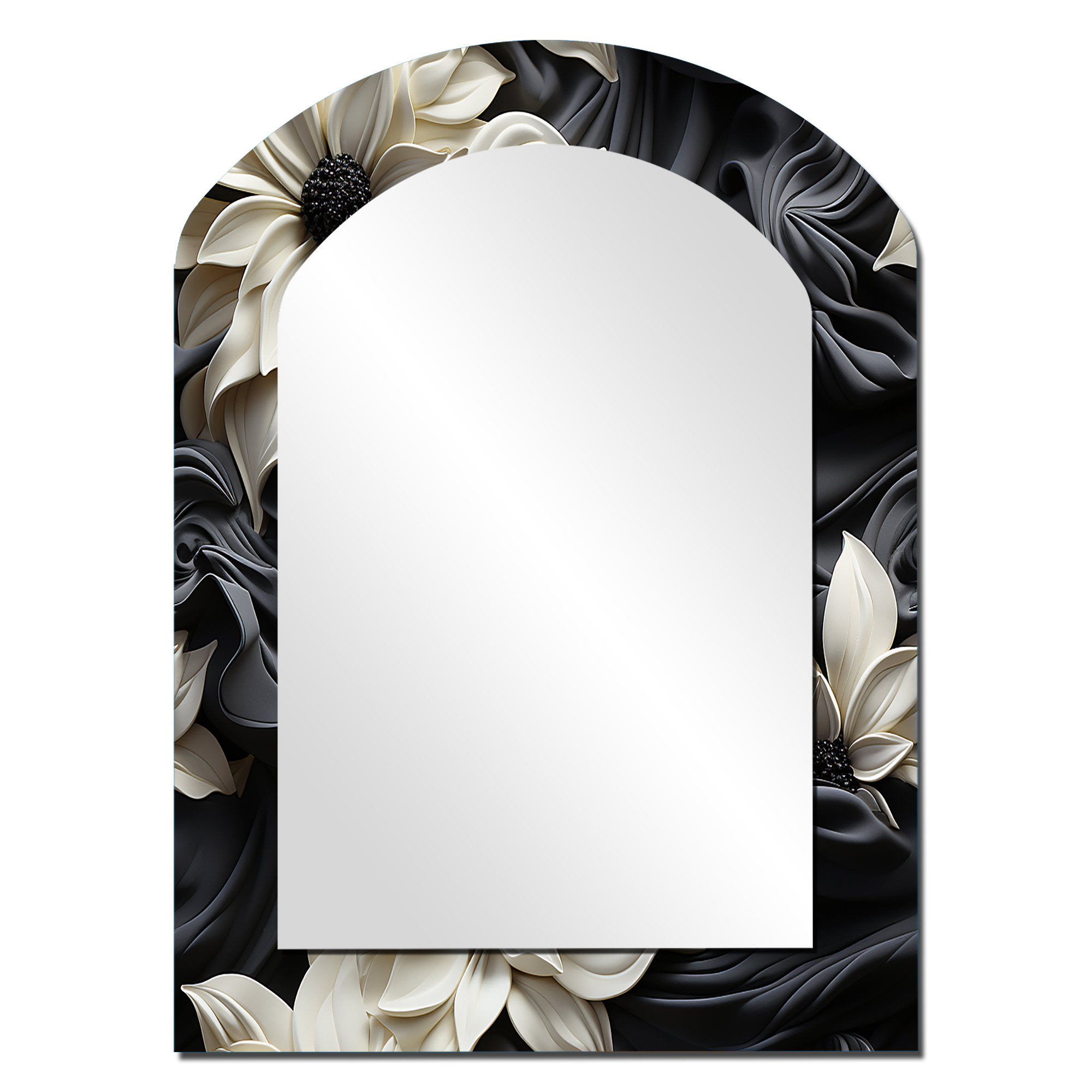 East Urban Home White And Grey Symphony Of Petal Gardens - Floral Arch ...