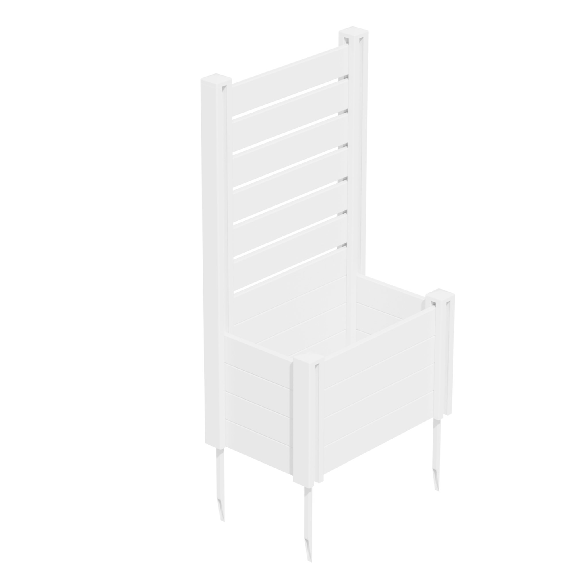 MAYEERTY PVC Raised Garden Bed Planter Box with Privacy Screen ...