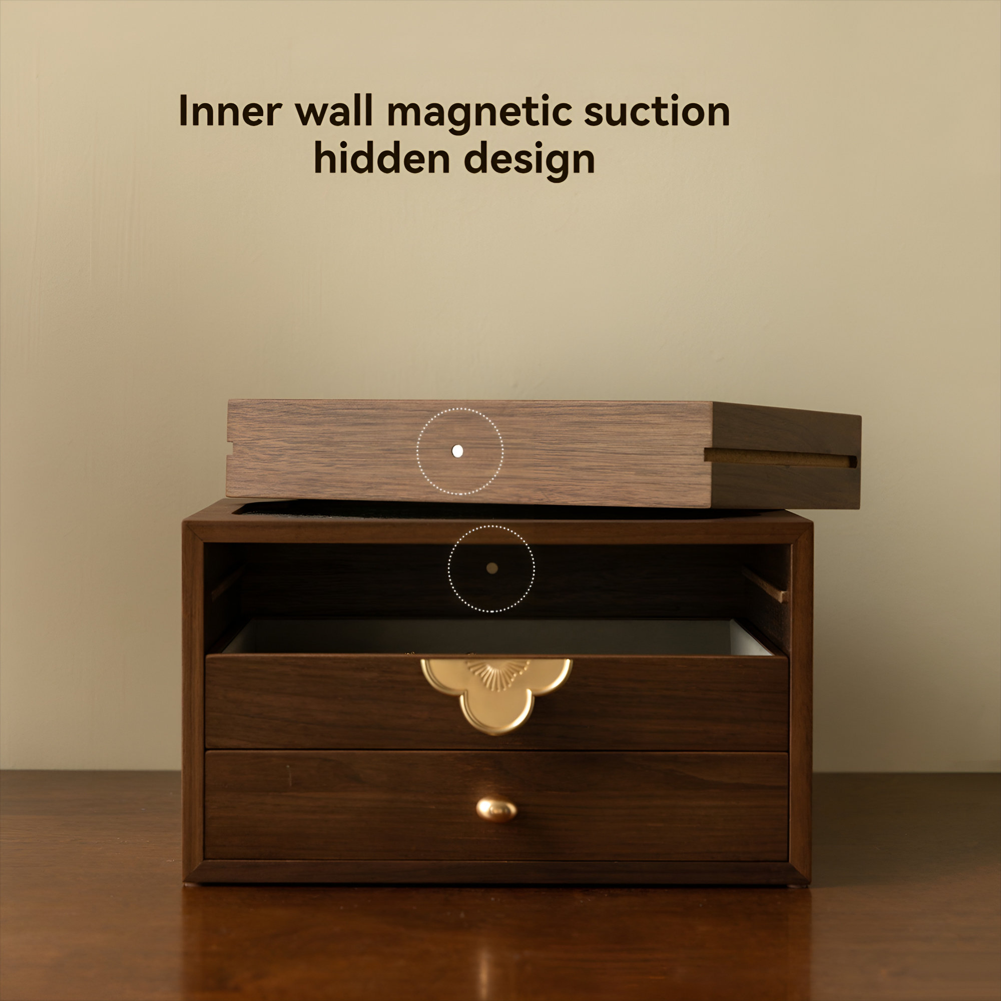 lingfan Walnut Multi Layer Jewellery Box - High End Large Capacity ...