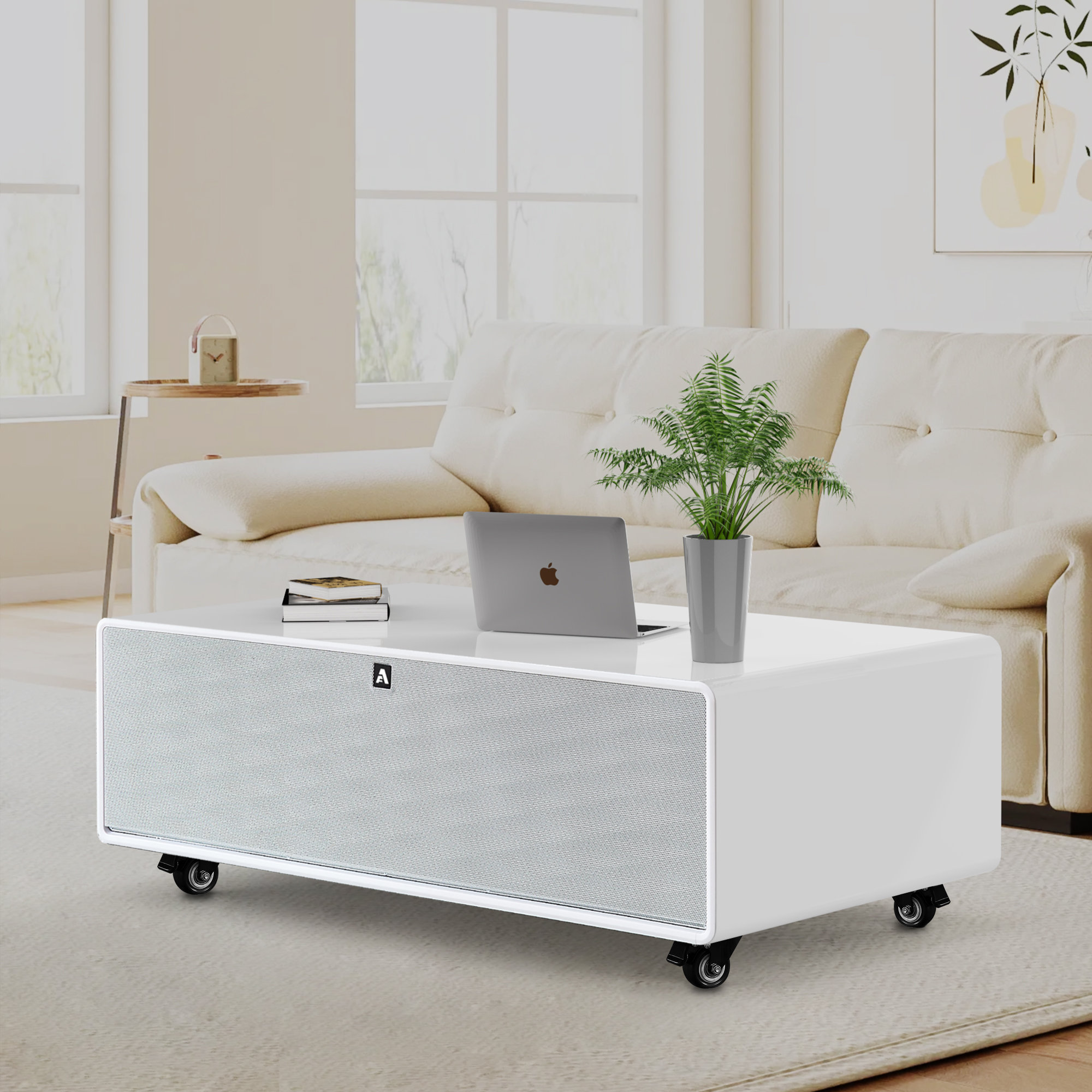 Westco Furniture Smart Coffee Table with 135L Fridge, Bluetooth ...