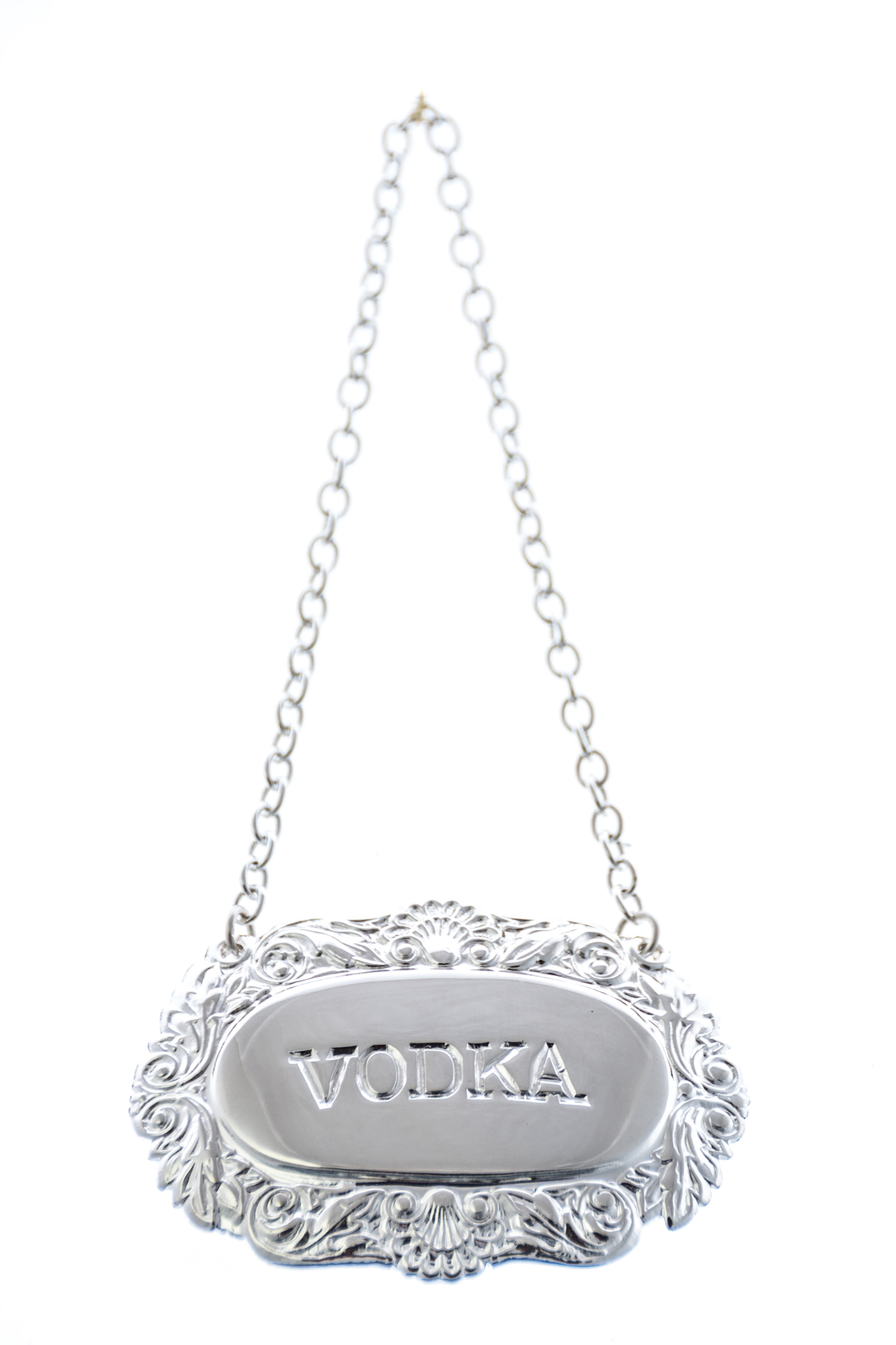 Corbell Silver Company Decanter Label-Vodka, Shell and Scroll | Wayfair