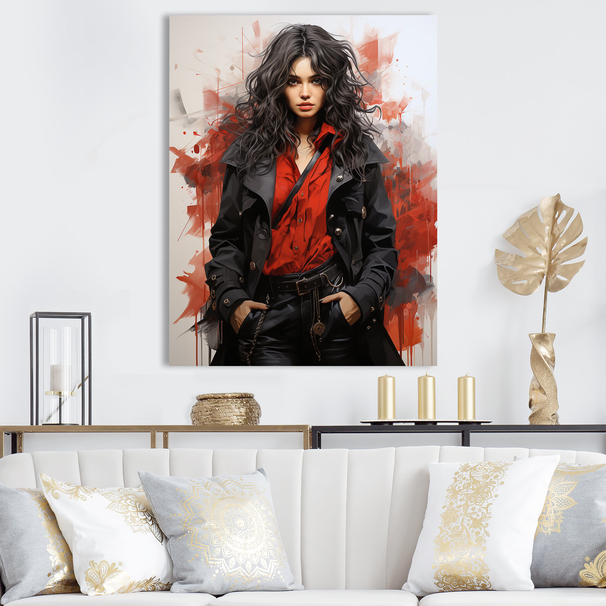 Mercer41 Fashion Forward Style Woman Framed On Canvas Print | Wayfair