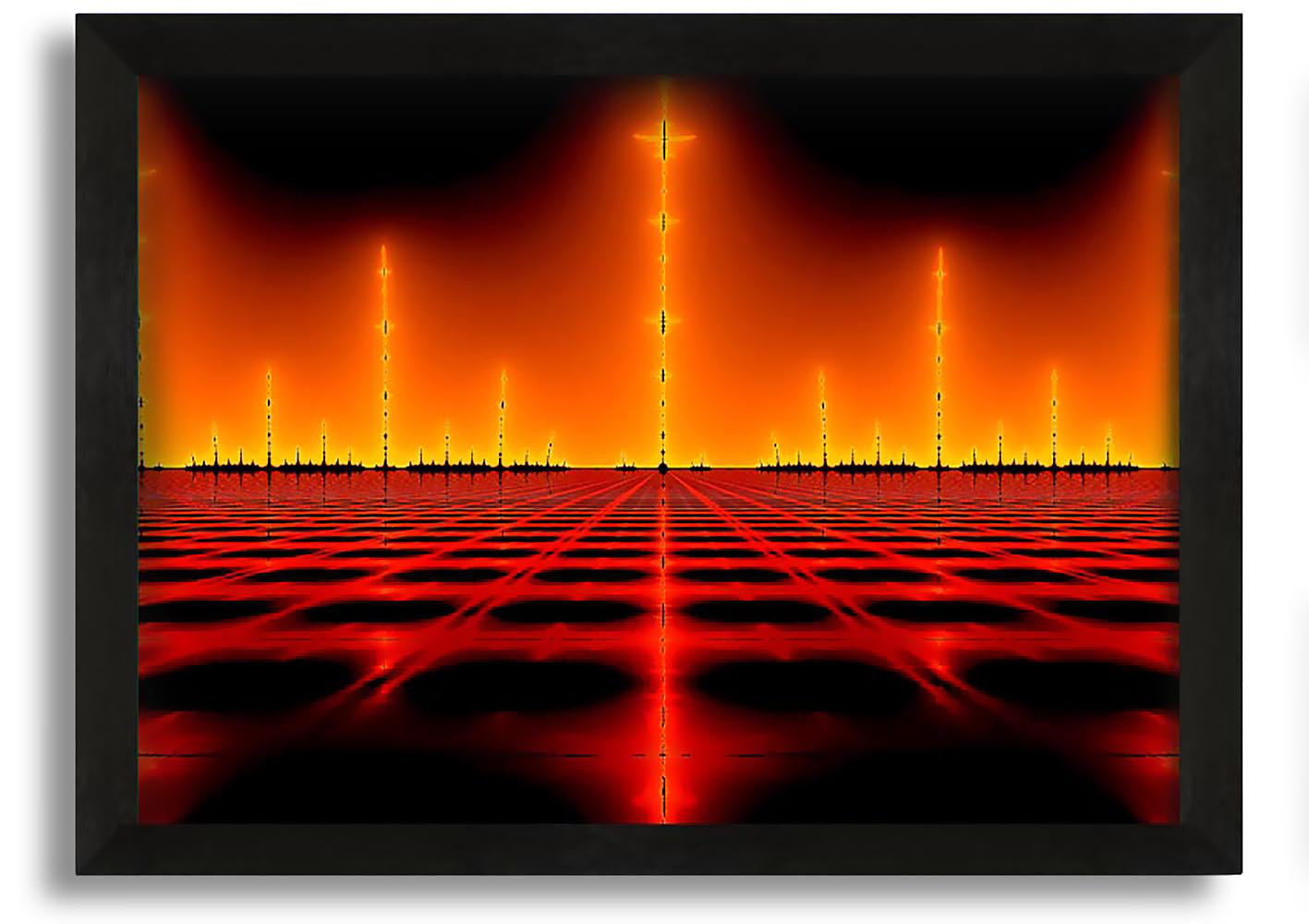 Ebern Designs Electrical Fire Grid - Picture Frame Graphic Art on ...