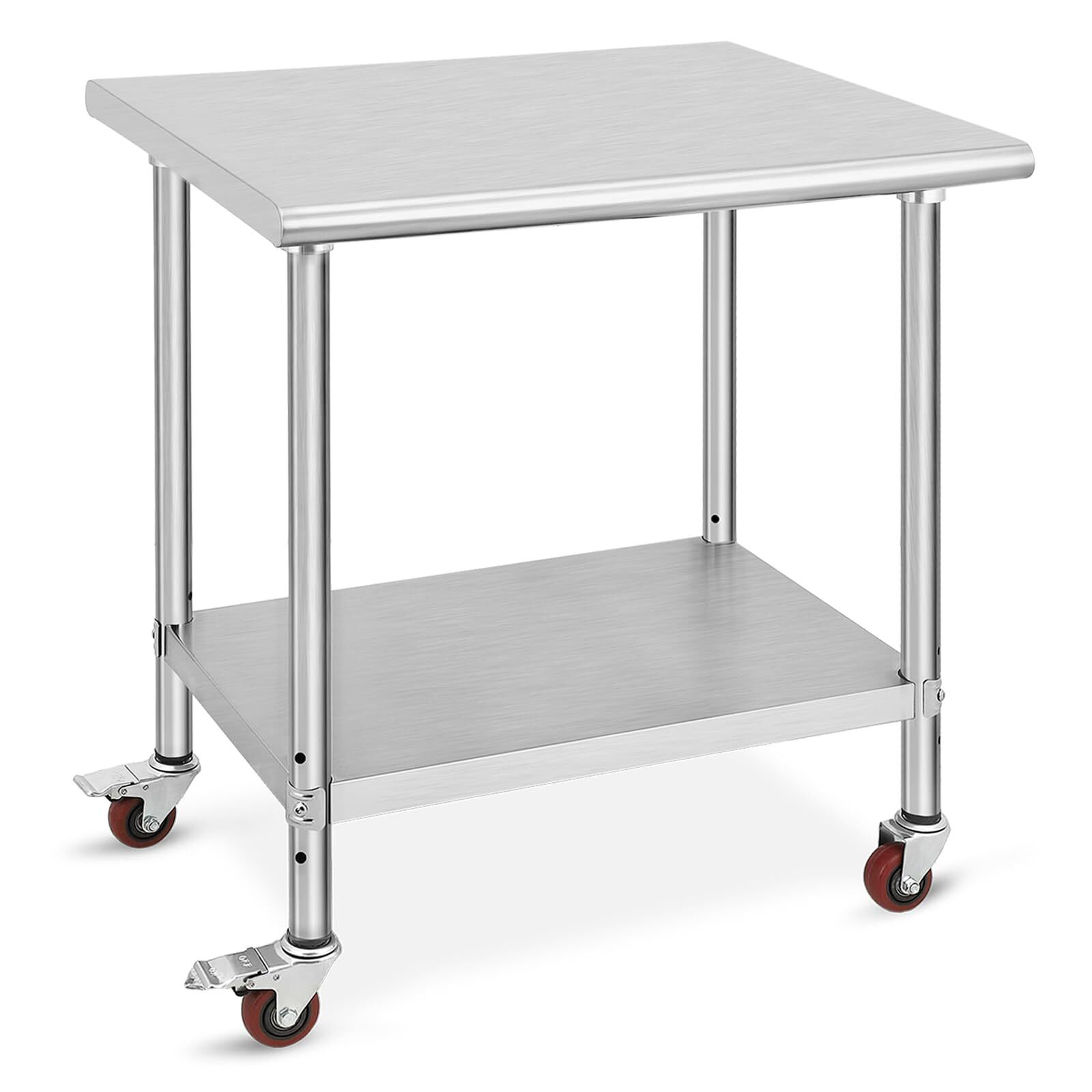 babevy Stainless Steel Table Commercial Work Table,NSF Three Layer ...