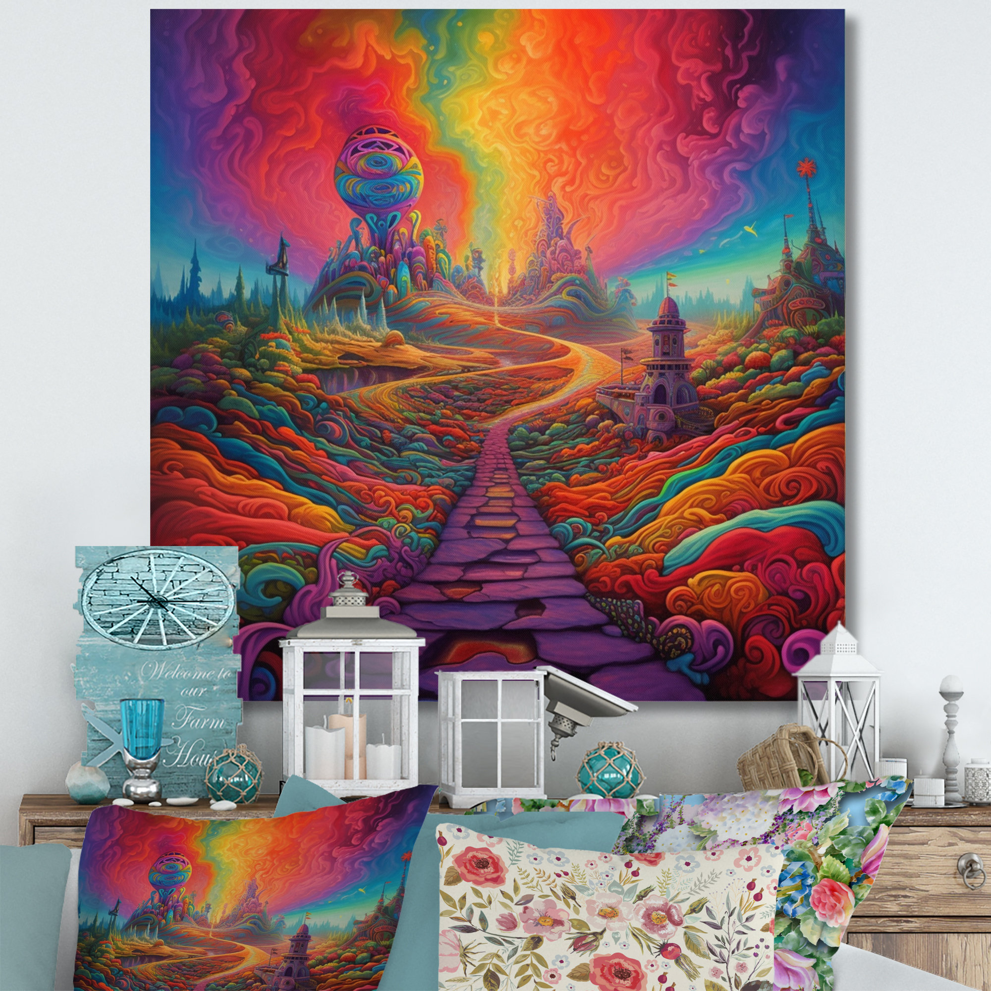 Trinx Rainbow Mountain Landscape Obstacle Is The Way I - Abstract ...