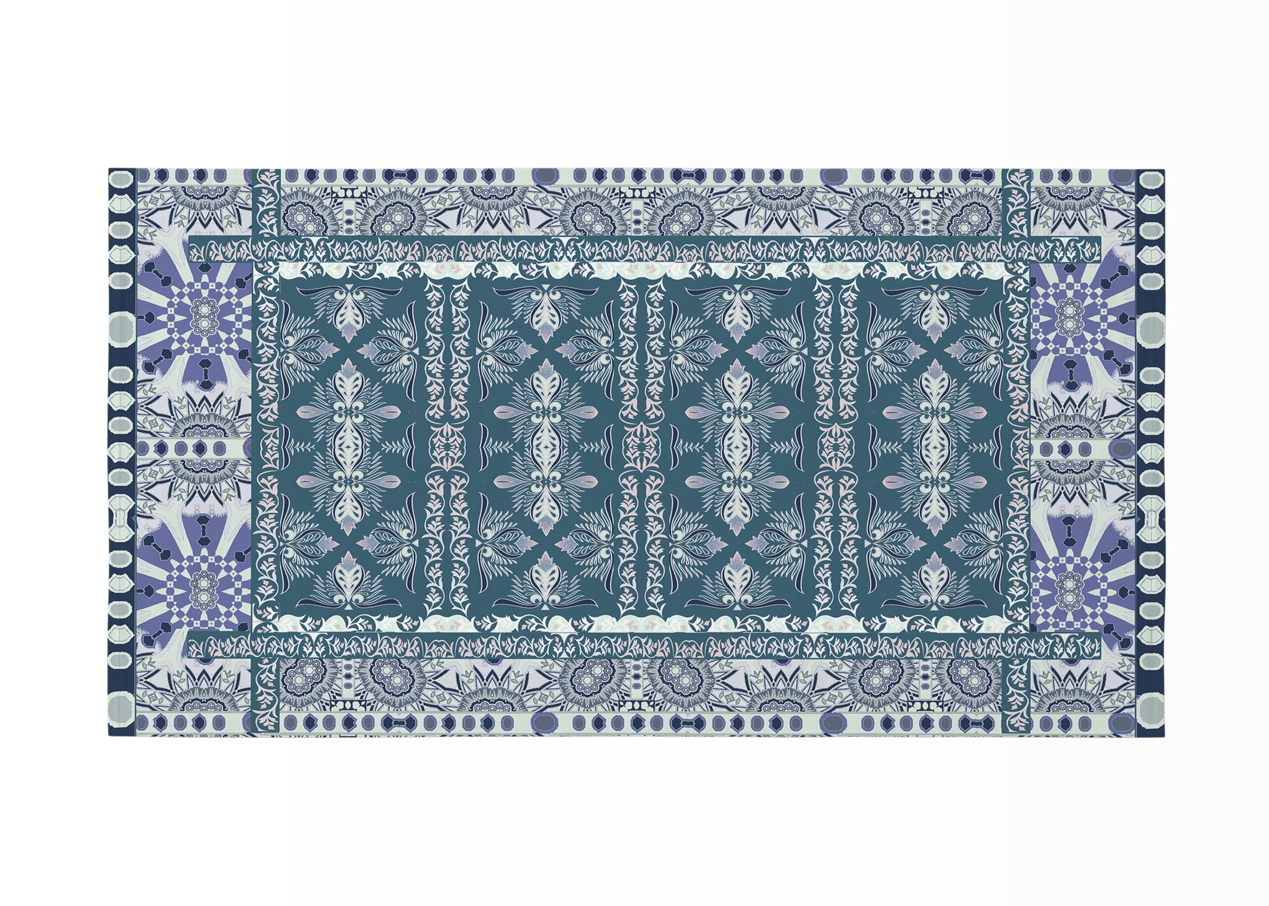 Bungalow Rose Beige And Blue Quilted Sun Dornier Rug - Wayfair Canada